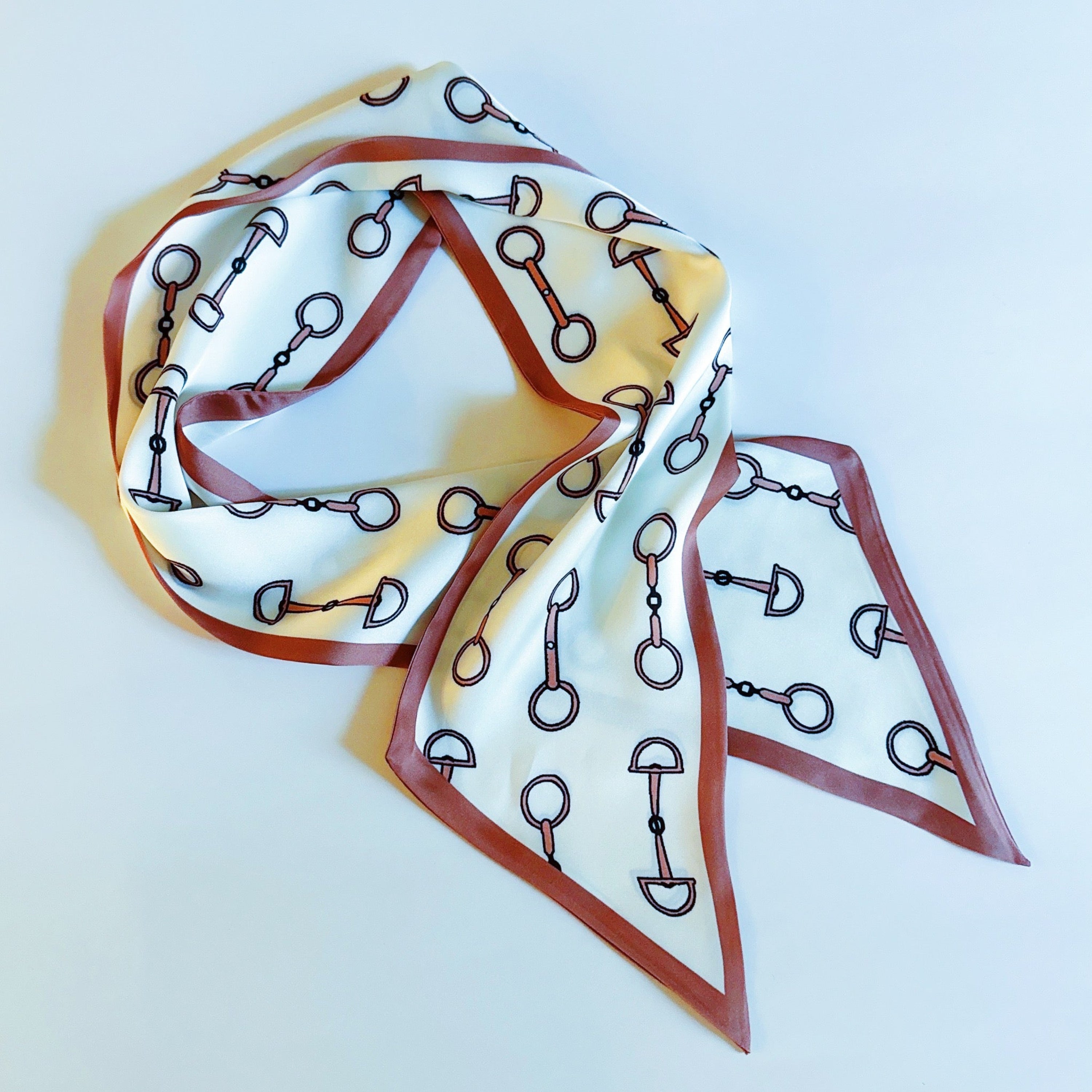 Equestrian Chain Link Border Scarf – Stylish Accent for Neck, Hair & B ...