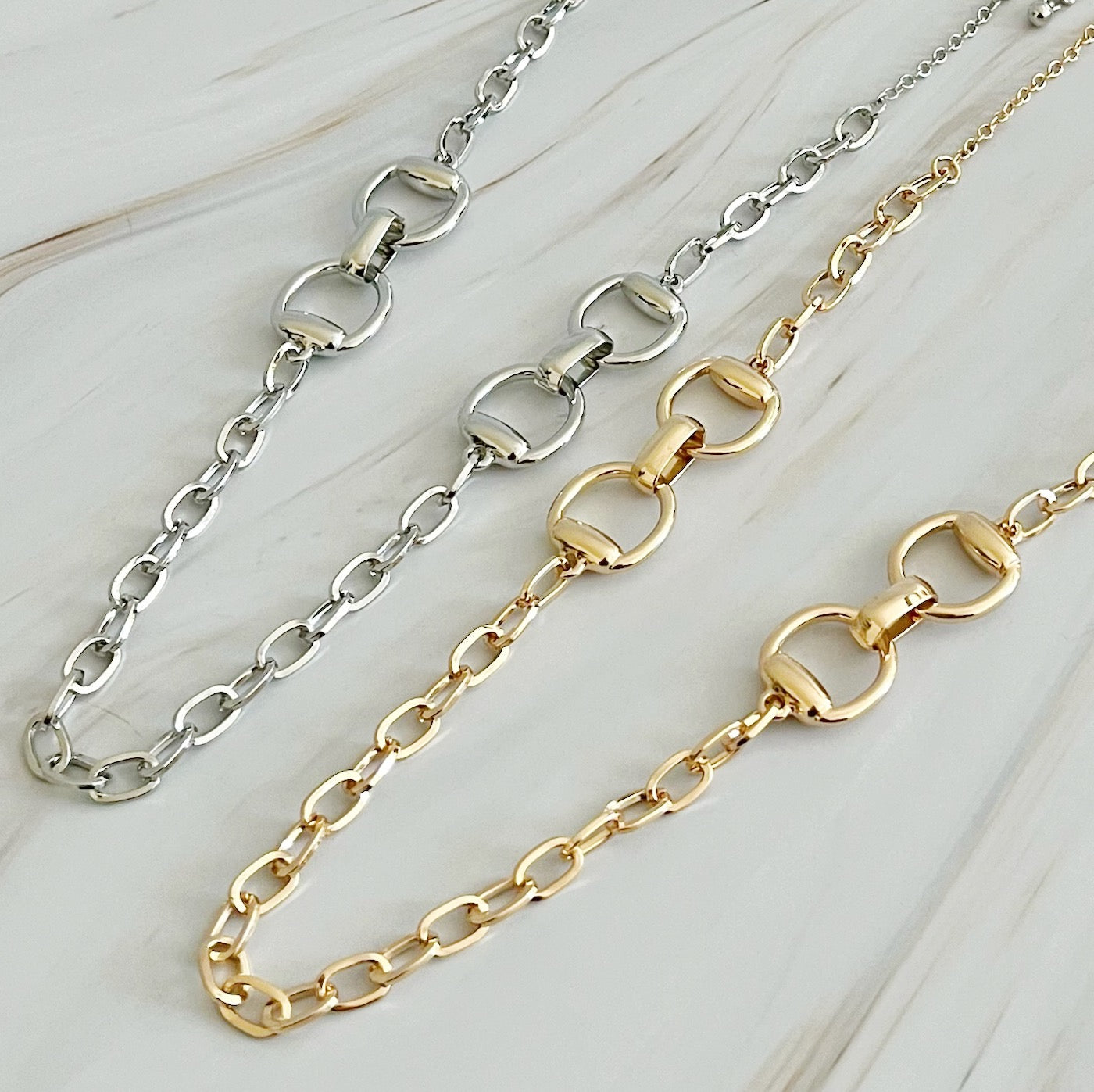 Double Equestrian Chain Necklace – Ellisonyoung.com